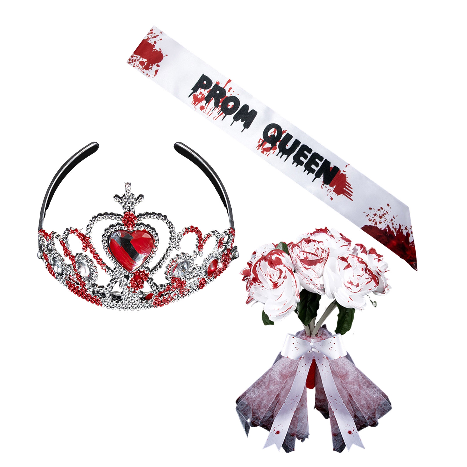 Eosunjian Halloween Costume Props Ghost Bride Costume Set Haunted Bride ...