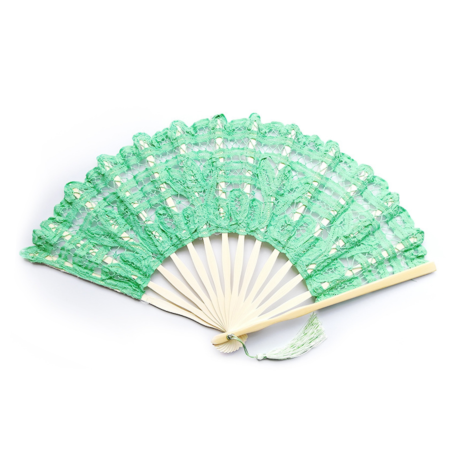Eosunjian Handheld Folding Fan Vintage Lace Folding Fan with Tassel ...