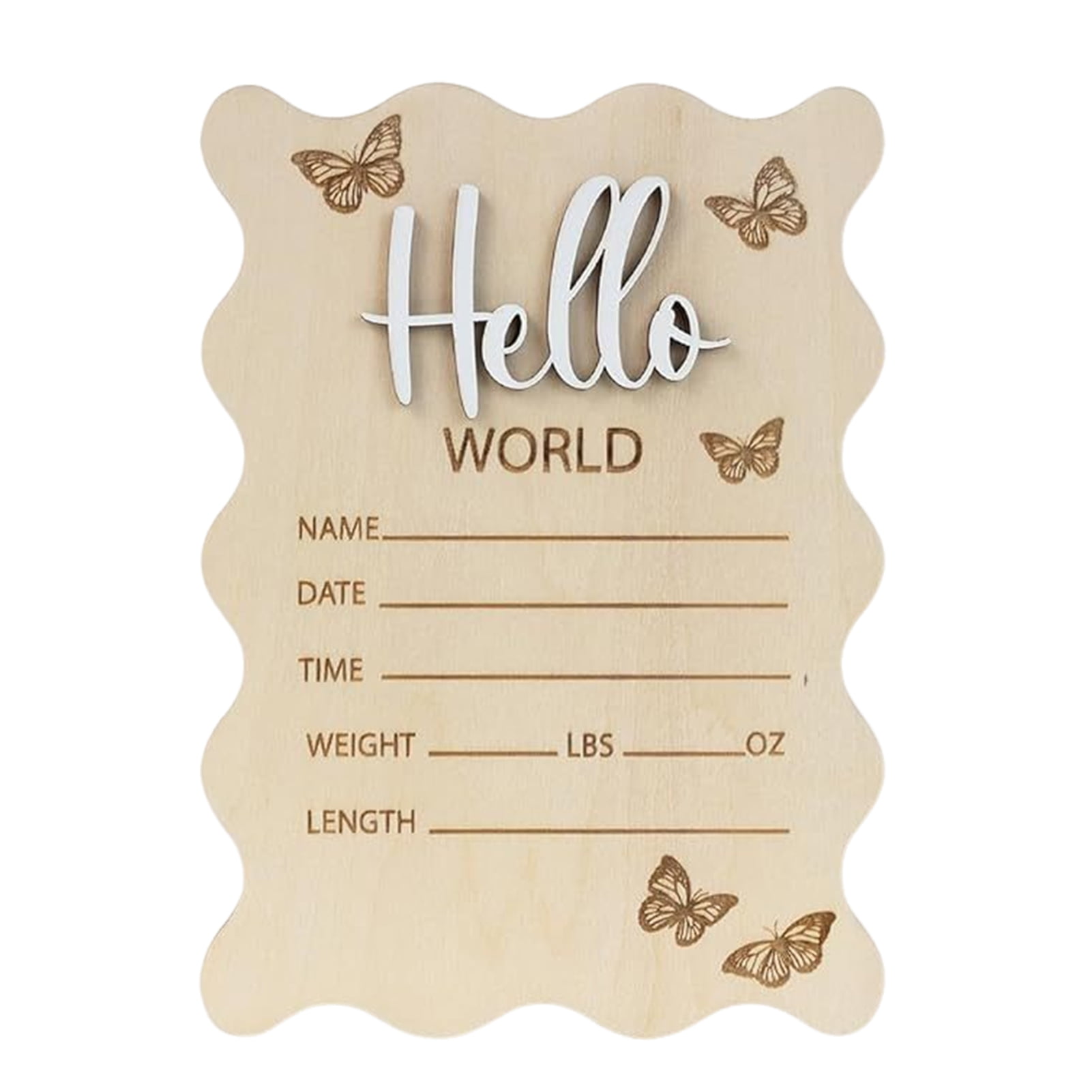 Eosunjian Newborn Birth Display Wooden Birth Announcement Sign ...