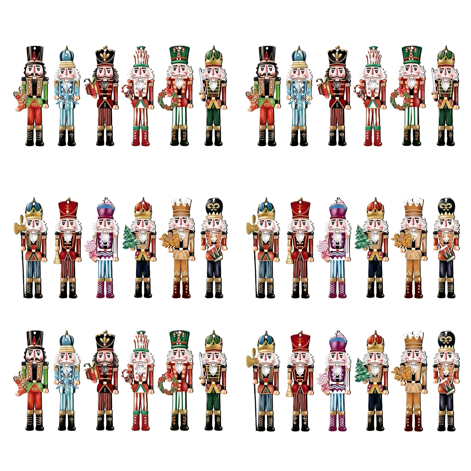 Nutcracker Soldier Pendant Wooden Nutcracker Hanging Ornament Painted ...