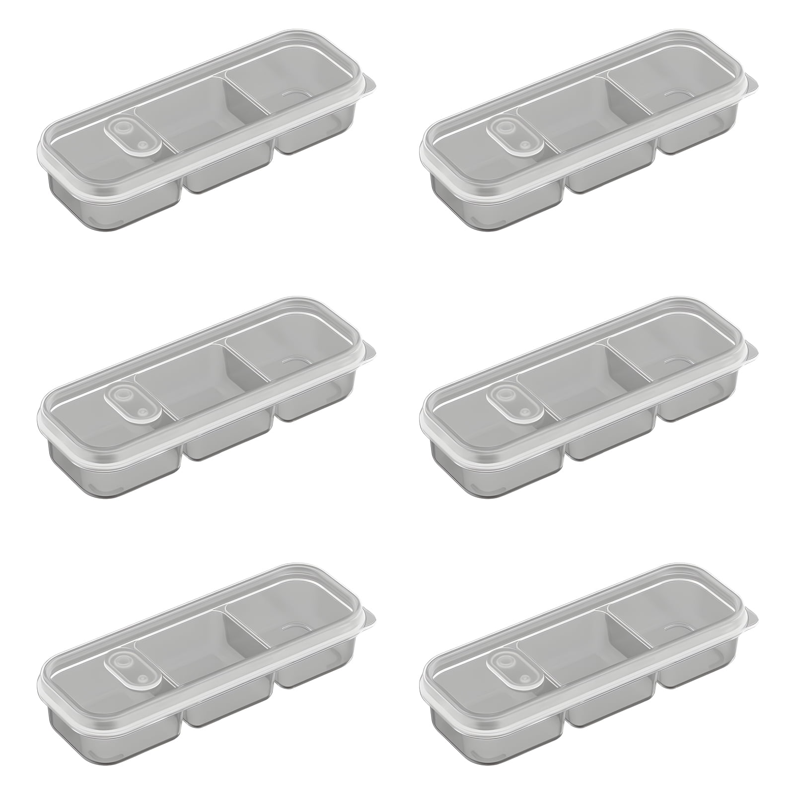 Eosunjian Partitioned Meal Prep Set 1/3/6 Pcs Food Storage Box Set Bpa ...