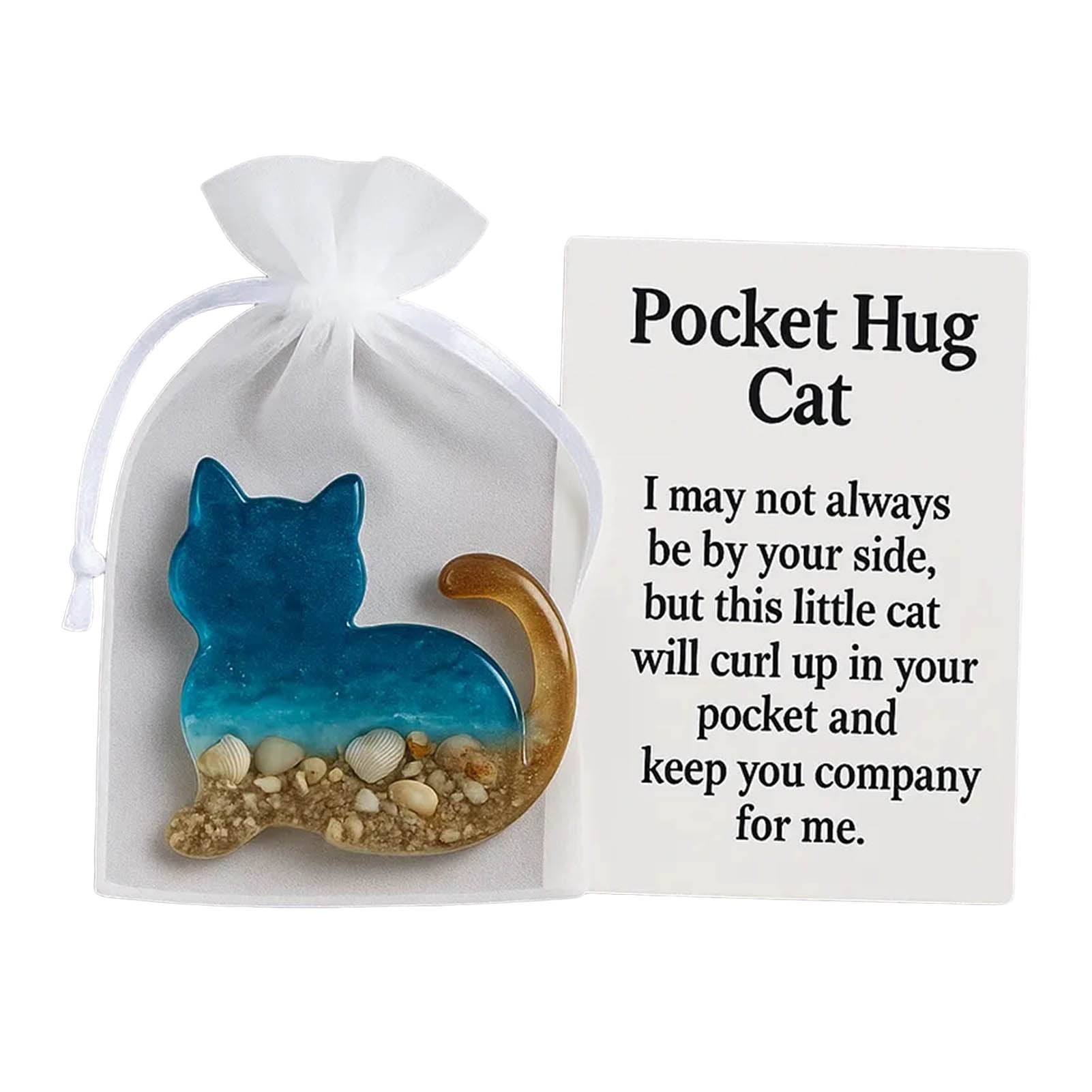 Eosunjian Pocket Hug Card Mini Dog Statue Pocket Hug Animal with ...