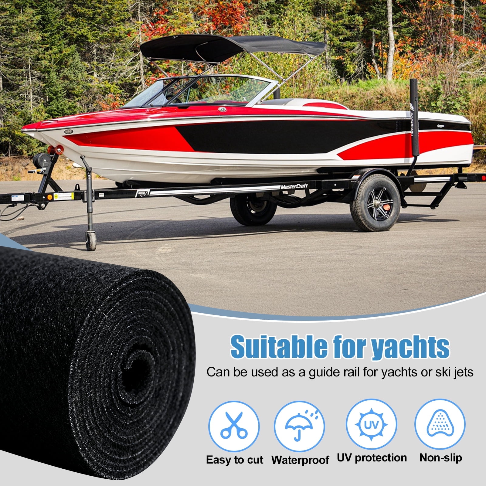 Eosunjian Premium Boat Trailer Bunk Carpet,Marine Carpet,Boat Lift Bunk ...