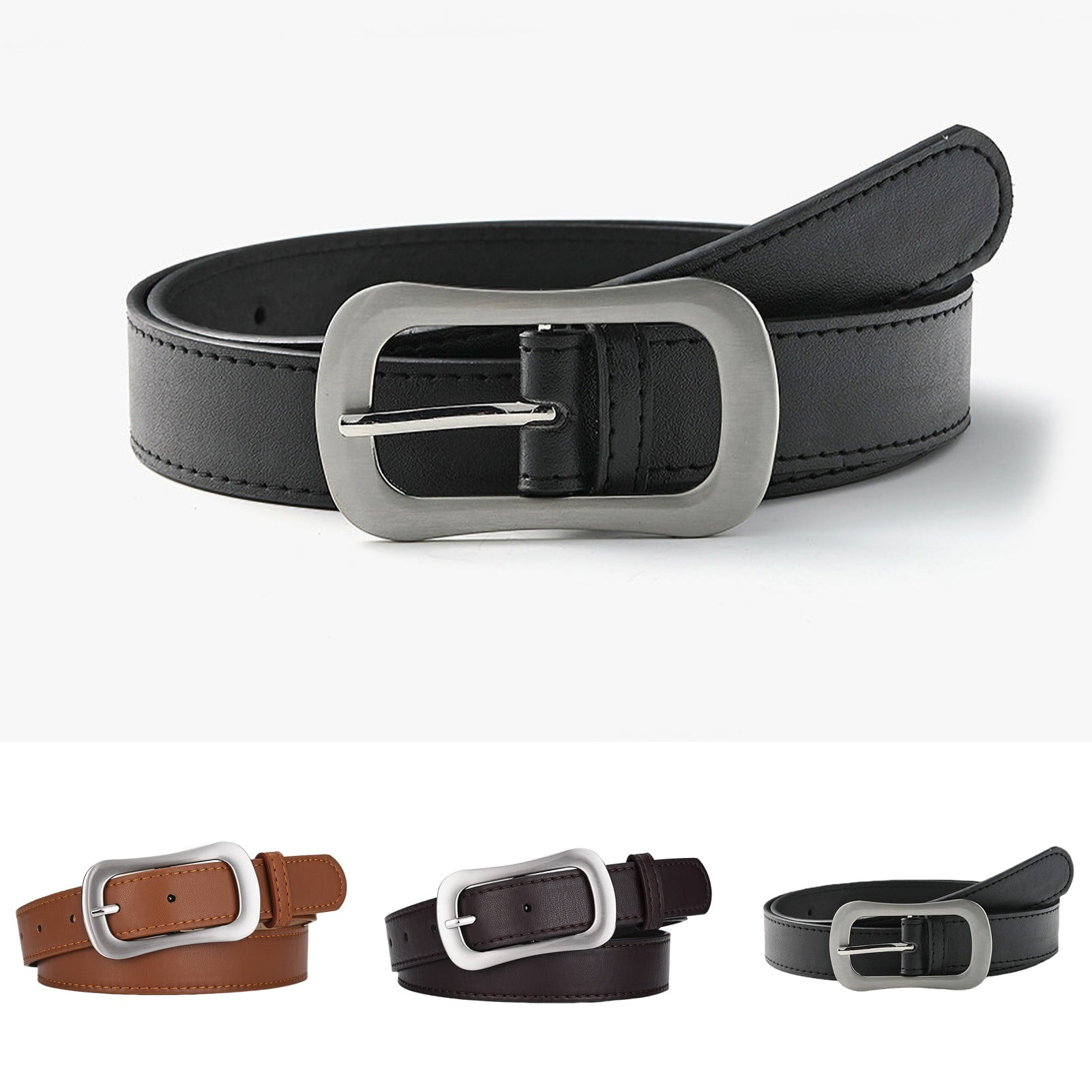 Eosunjian Retro Decorative Jeans Belt Multi Holes Design Adjustable ...