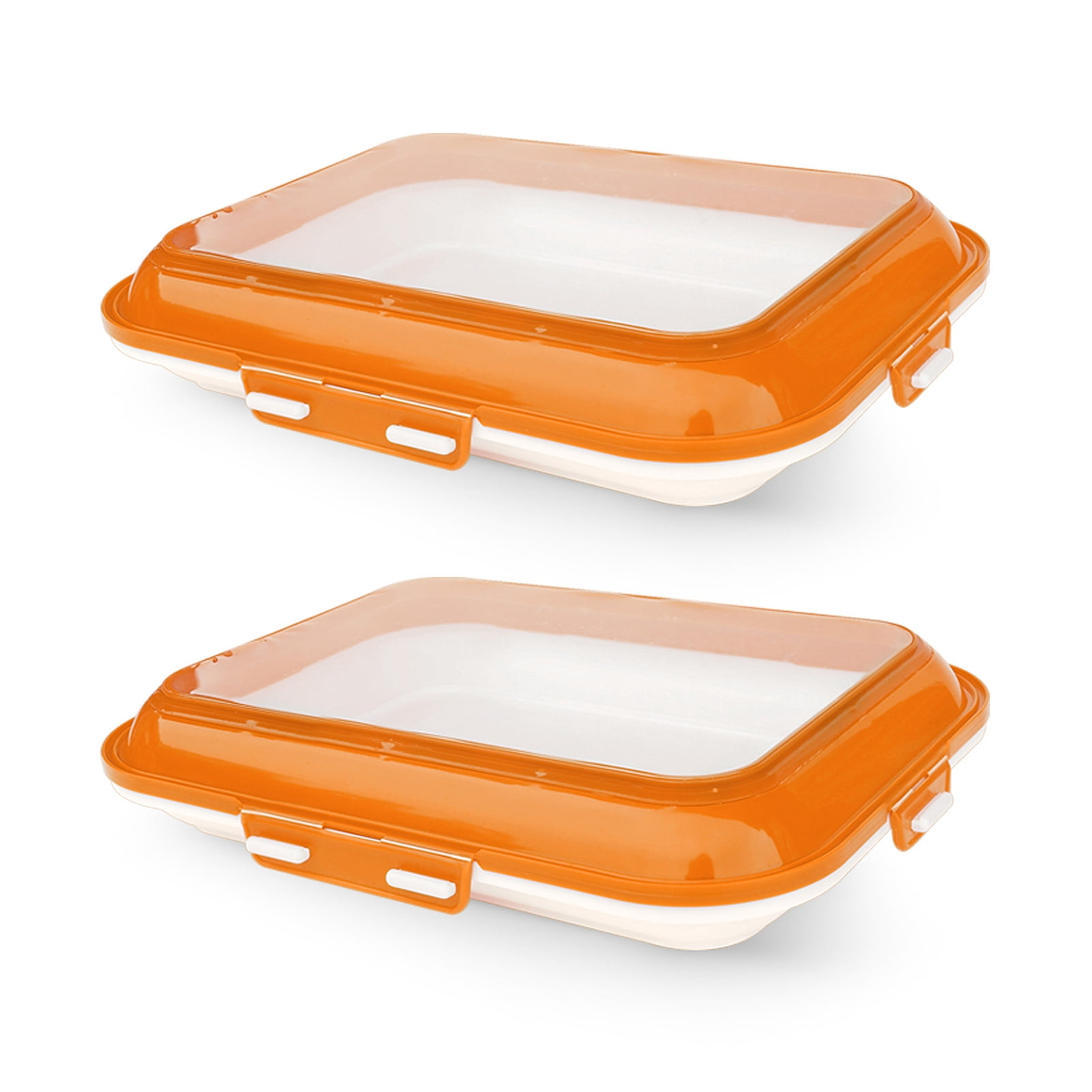 Eosunjian Space Saving Tray 2pcs Reusable Food Preservation Trays with ...