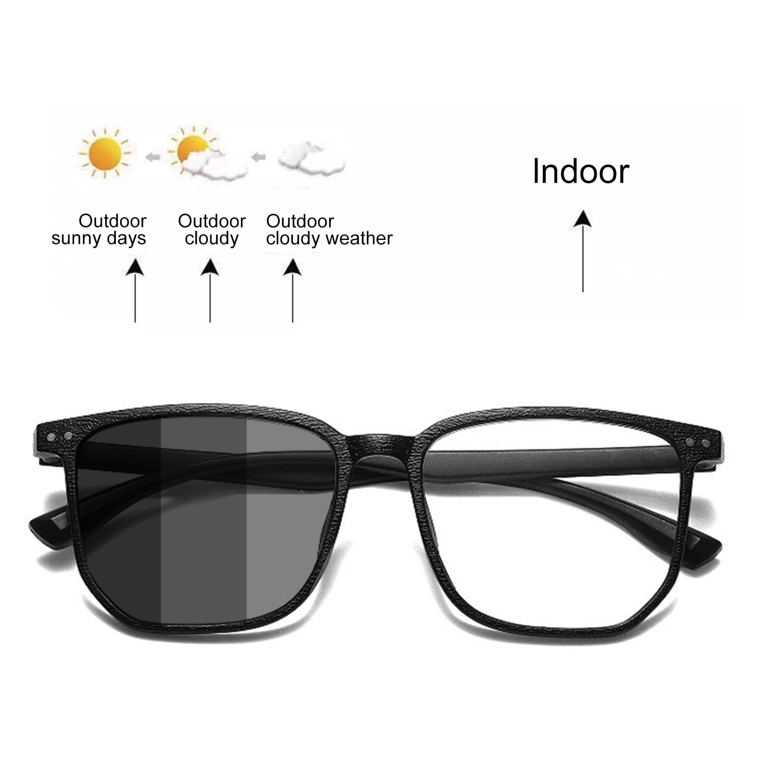 Eosunjian Unisex Summer Sunglasses Retro Color-changing with Nose Pads ...