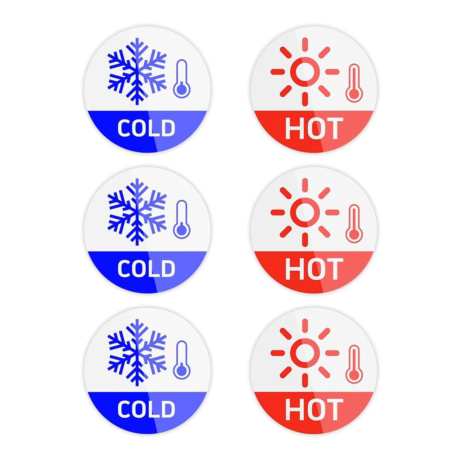 Eosunjian Water Temperature Indicator Sticker 6pcs Hot Sign Sticker Set ...