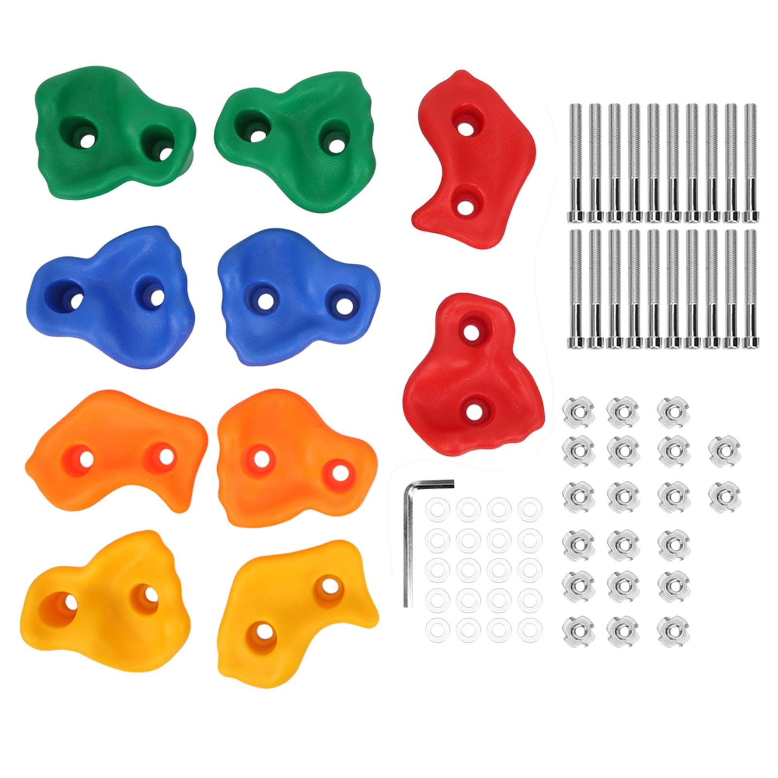 Eotvia 10PCS Rock Climbing Holds, Kids Climbing Rocks With 20 Screws ...