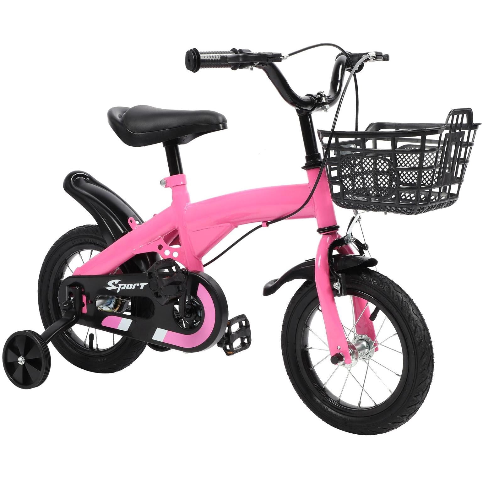 Eotvia 12 inch Kids Bike with Training Wheels, Children Bike with ...