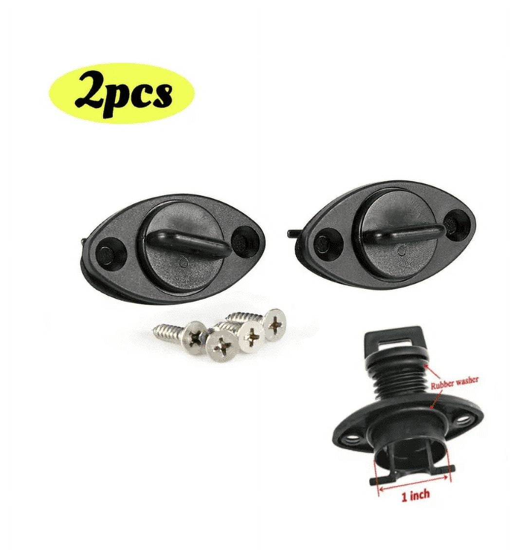 Eotvia Black Plastic Kayak Drain Plugs for Canoe, Dinghy Boat, 2 Piece ...