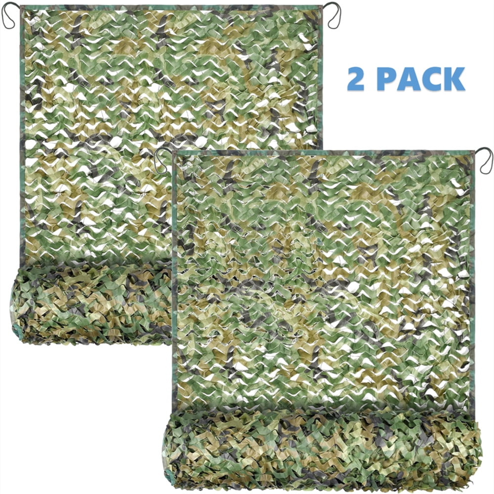 Eotvia Camo Netting Camouflage Netting, 2 PACK 3.28ft x 6.56ft 3D Leaf ...
