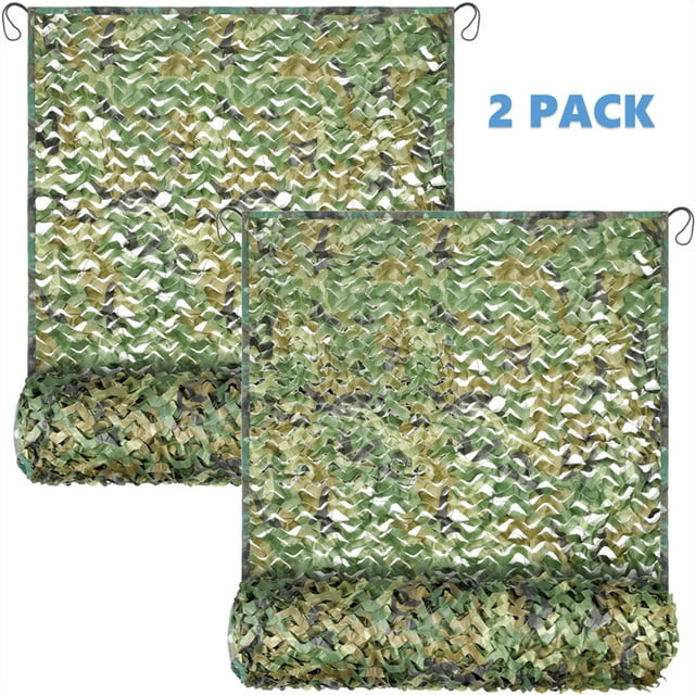 Eotvia Camo Netting Camouflage Netting, 2 PACK 3.28ft x 6.56ft 3D Leaf ...
