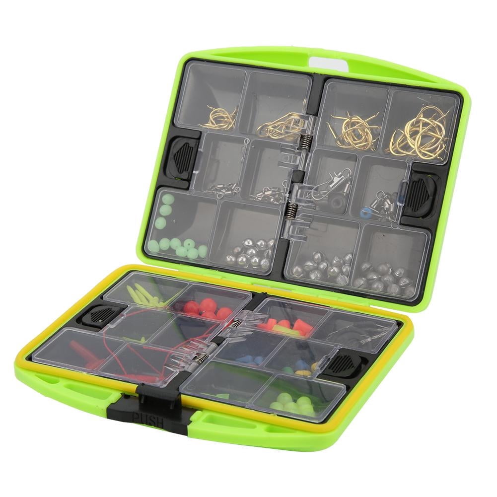 Eotvia Fishing Tackle Box 11x9cm Plastic 24 Compartments Fishing Lure ...