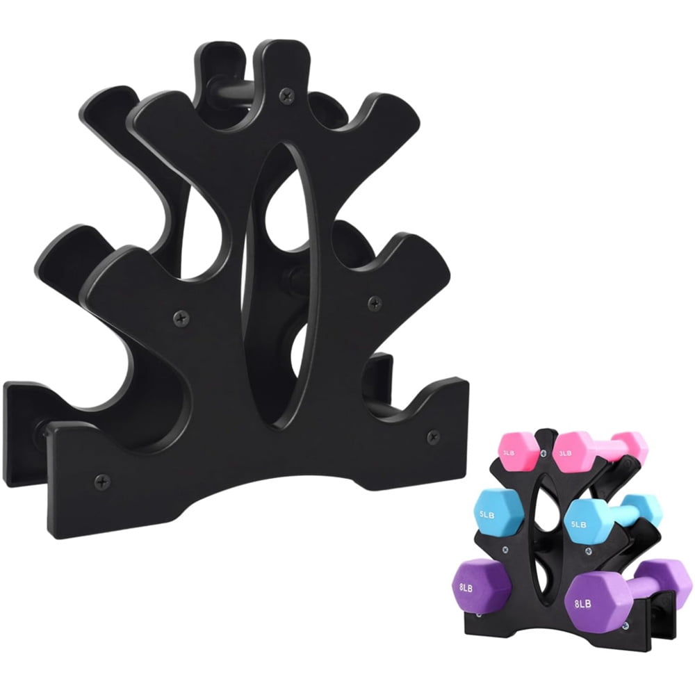 Eotvia 3 Tier Dumbbell Rack Stand, Compact Weight Holder for Storage ...