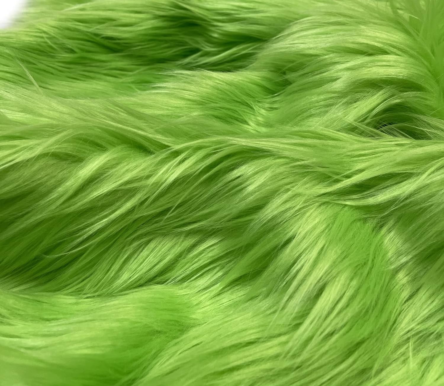 Eovea - Shaggy Faux Fur Fabric - 30"X36" Lime Green- Square Patch- DIY ...