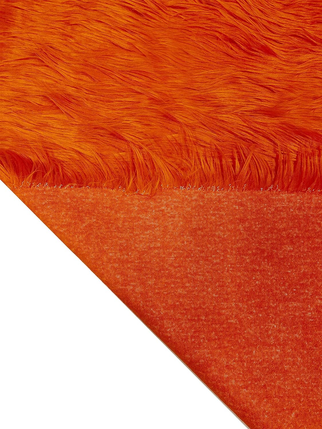 Eovea - Shaggy Faux Fur Fabric - 30"X36" Orange- Square Patch- DIY ...