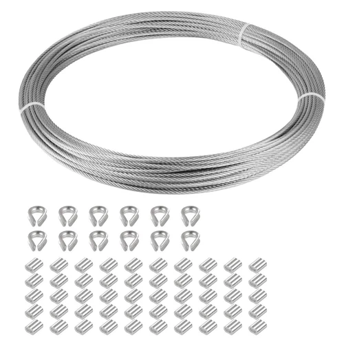 Eowpower 1/16 inch Stainless Steel 316 Aircraft Cable Wire Rope Marine ...