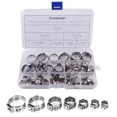 Eowpower 70Pcs 7-21Mm Stainless Steel 304 Single Ear Hose Clamps ...