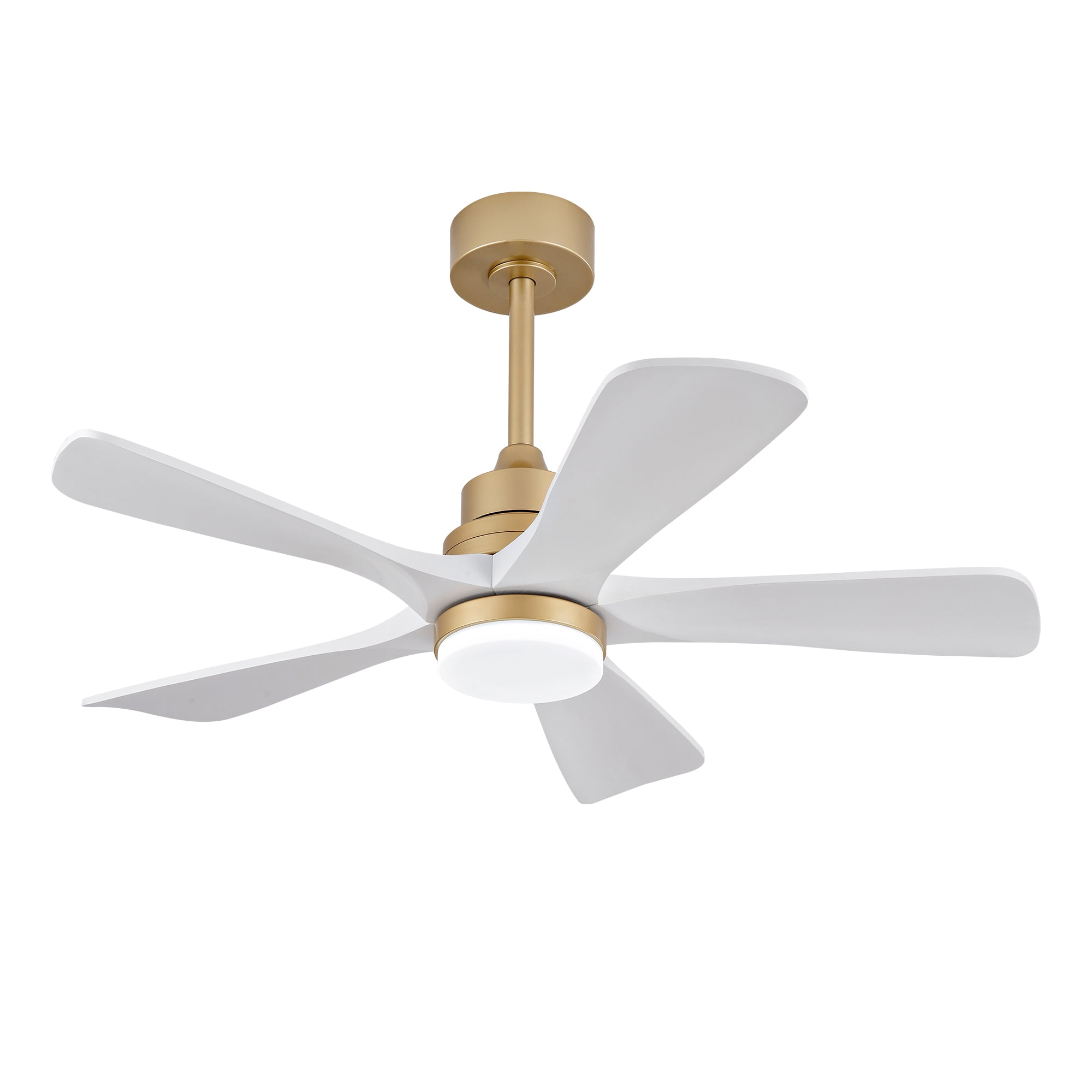Eowynic 42 Inch Modern Gold Ceiling Fans with Lights and Remote ...