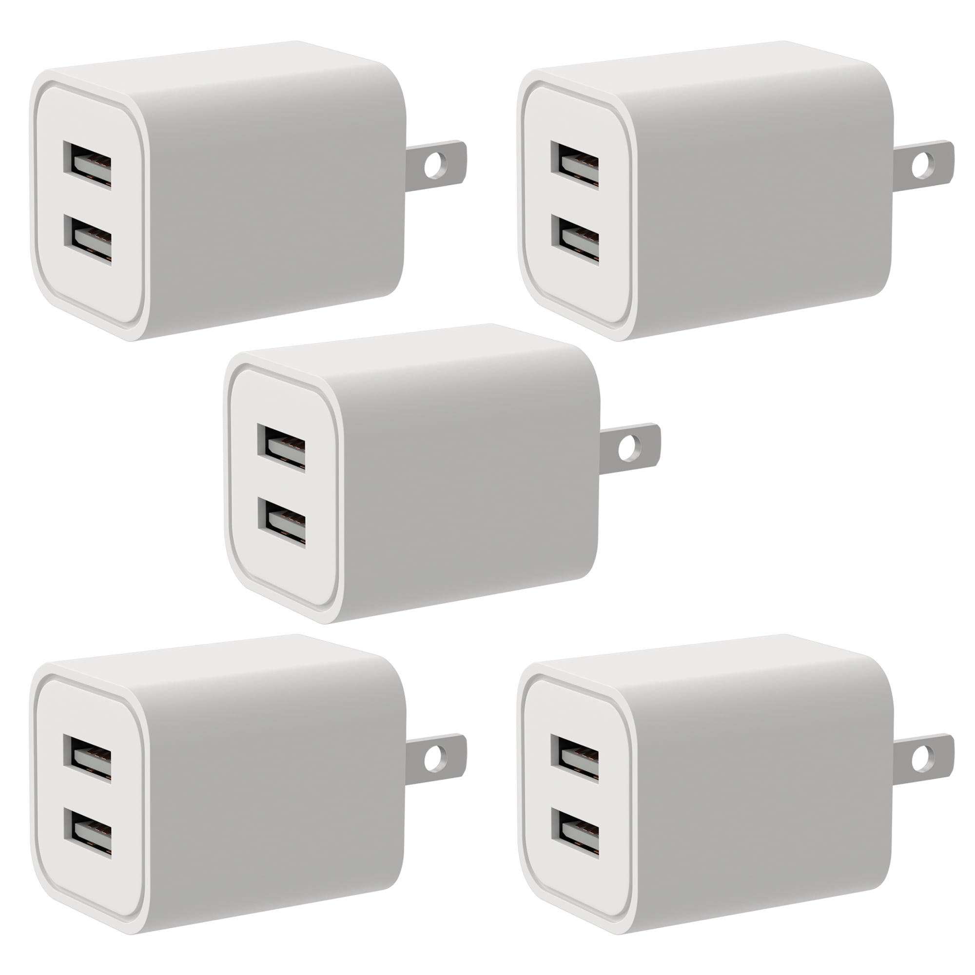 Epacks Double USB Home Travel Charger, Fast Charging Cube, White, 5 ...