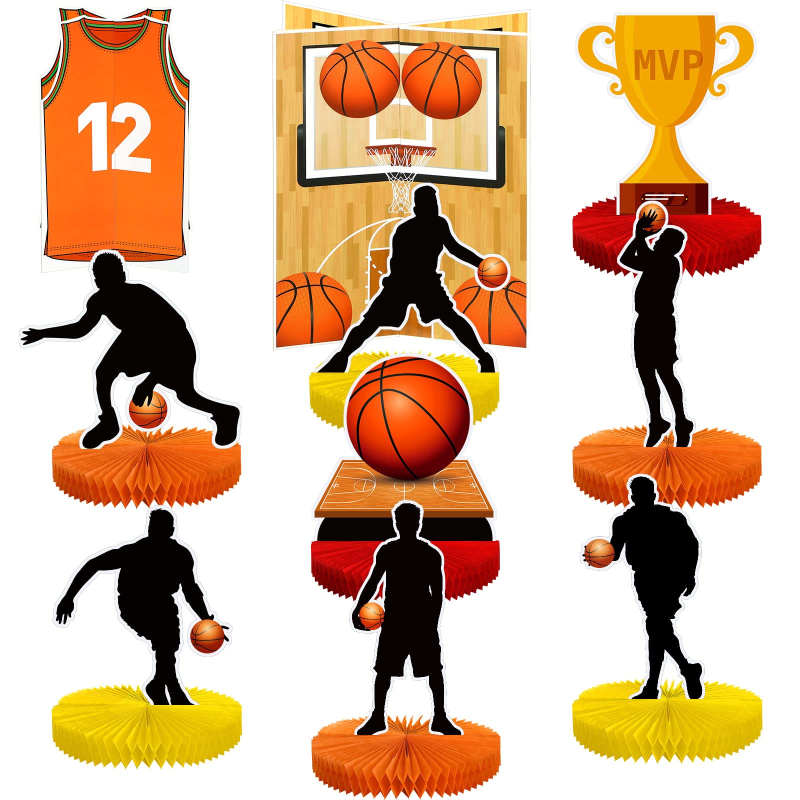 Epakh 10 Pcs Basketball Centerpieces for Table Basketball Birthday ...