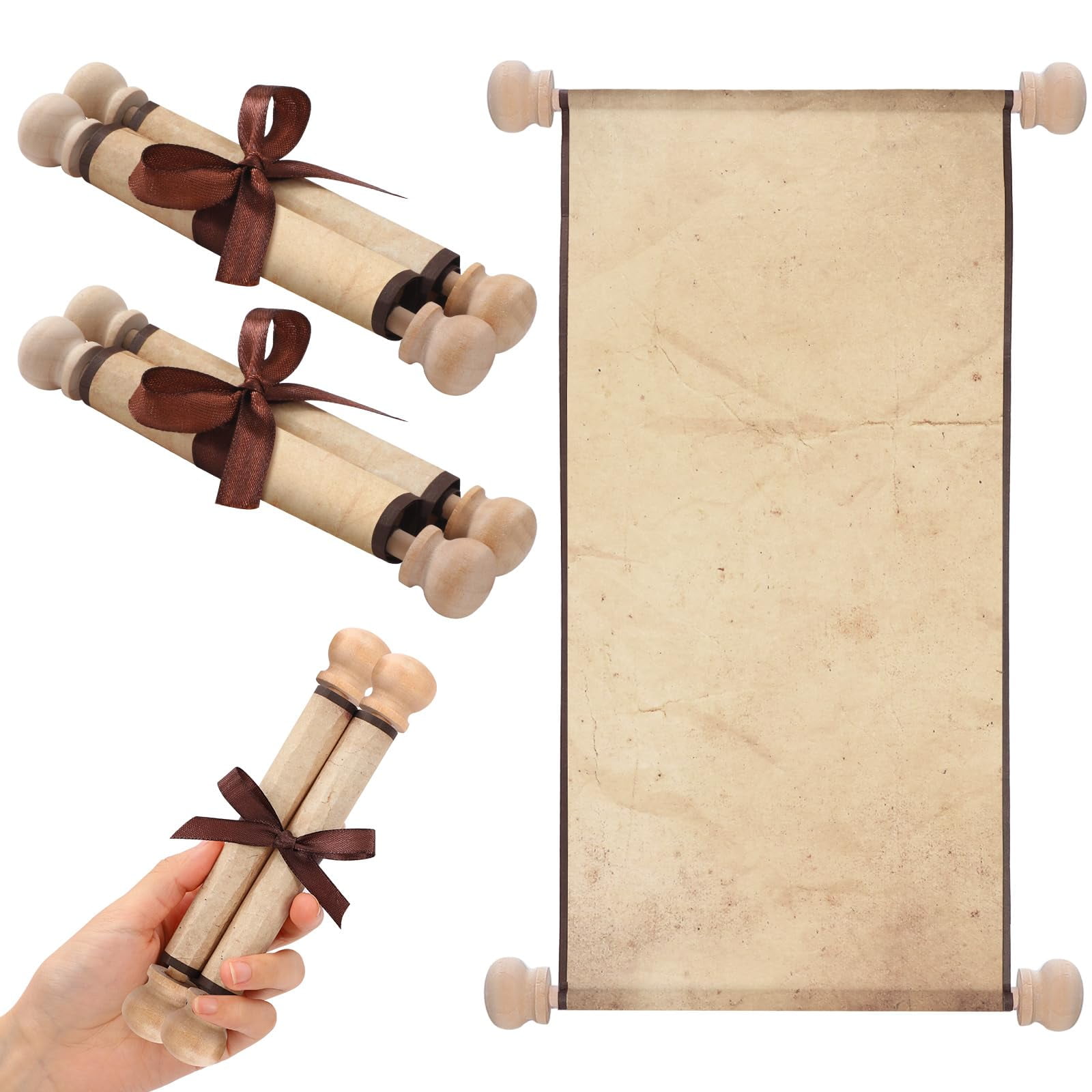 Epakh 2 Pack Vintage HMF23 Blank Paper Scrolls Vintage Paper Wrapped on ...