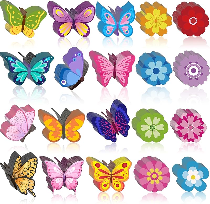 Epakh 200 Pcs Spring Bulletin Board Cutouts Paper Butterflies Flowers ...