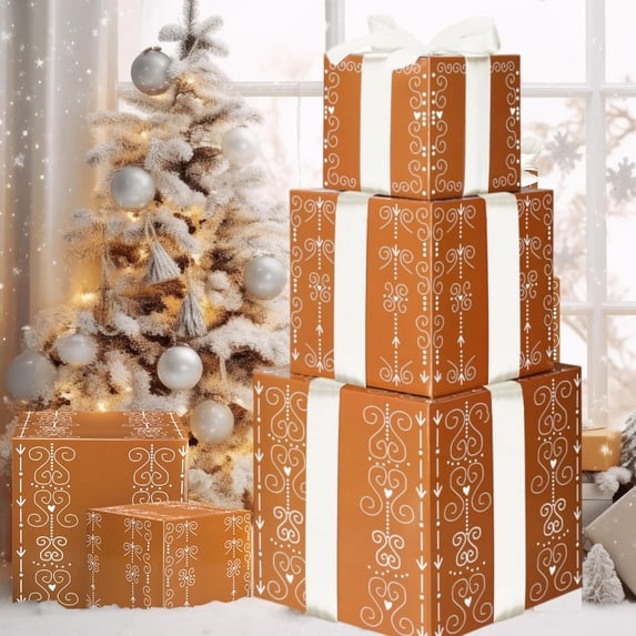 Epakh 3 Pack Gingerbread Cookie Boxes Decoration Large Christmas ...