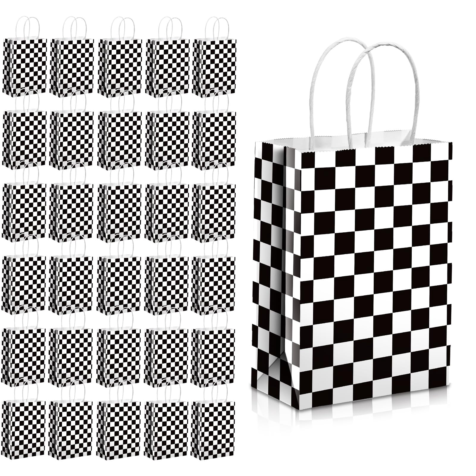Epakh 32 Pcs Checkered SAF21 Racing Treat Bags Race Car Party Favors ...