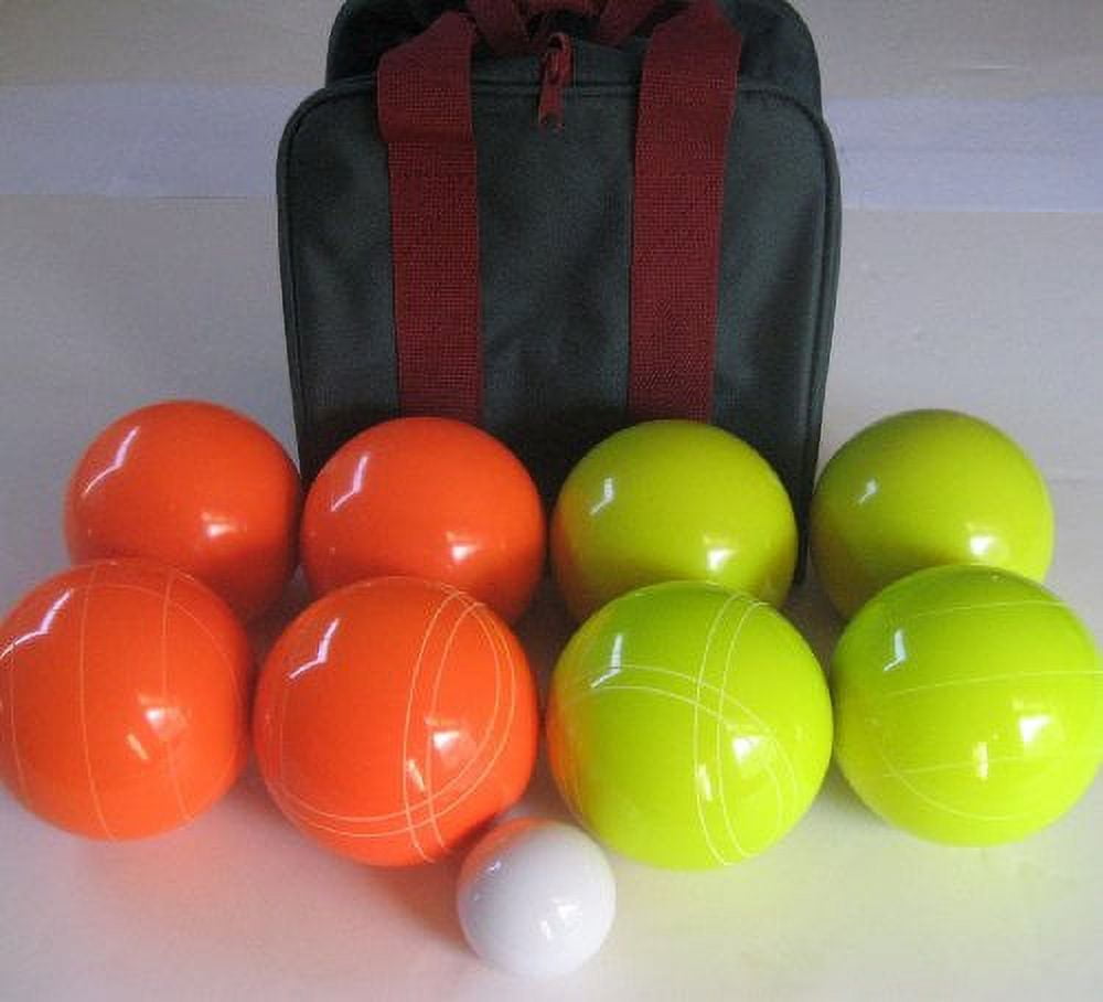 Epco Bocce Set - 110mm Orange and Yellow Balls. Green Bag Included ...
