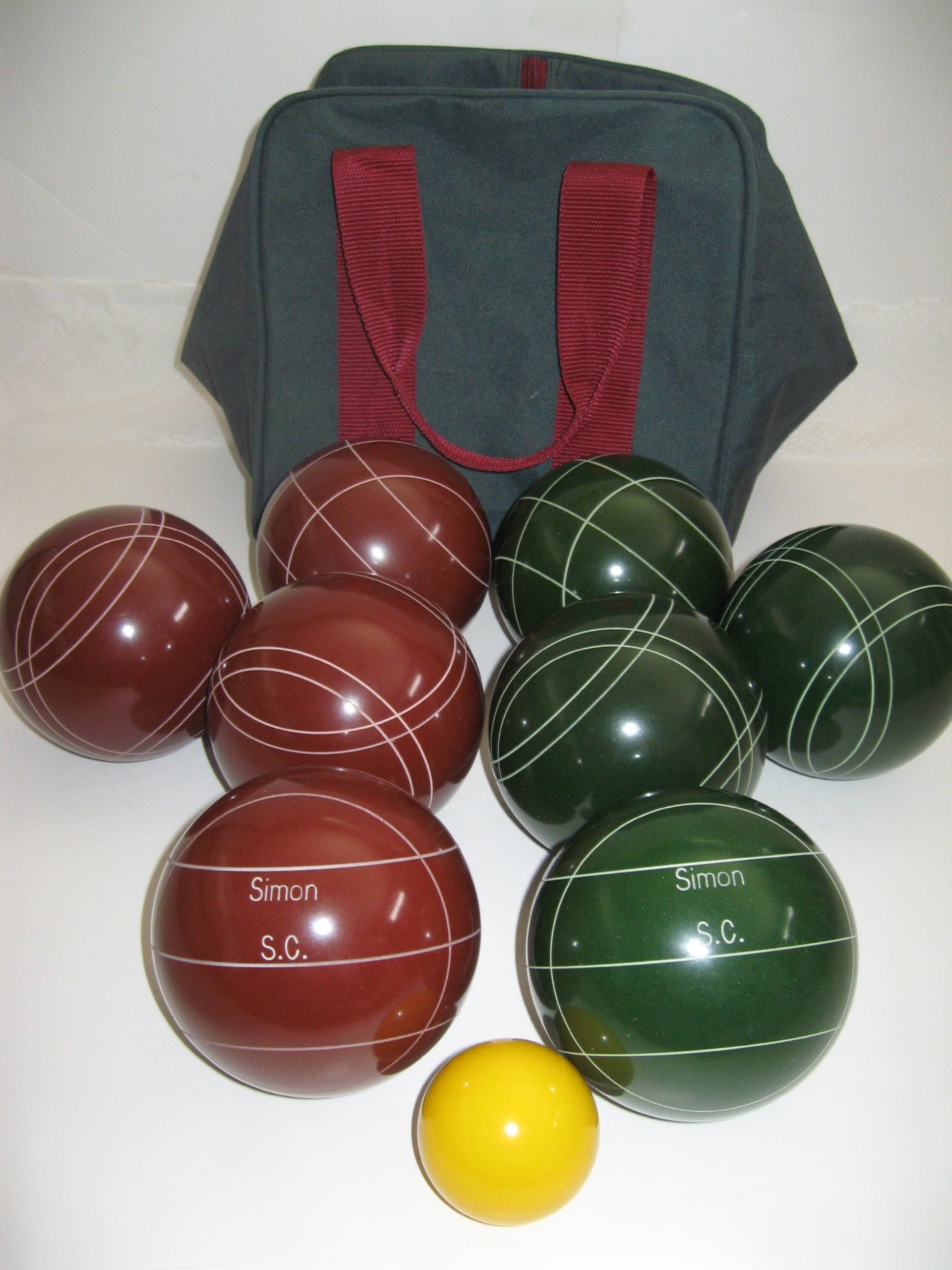 Epco Engraved Bocce Package - 107mm Red and Green Balls with Engraving ...