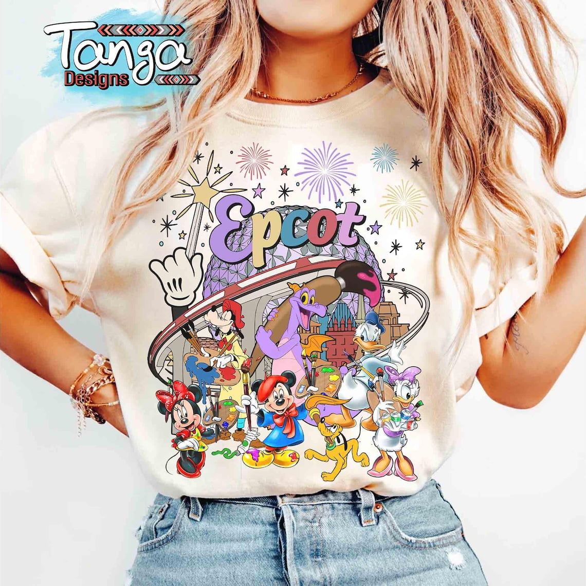 Epcot Center Mickey and Friends Artist Shirt, Disney Epcot ...