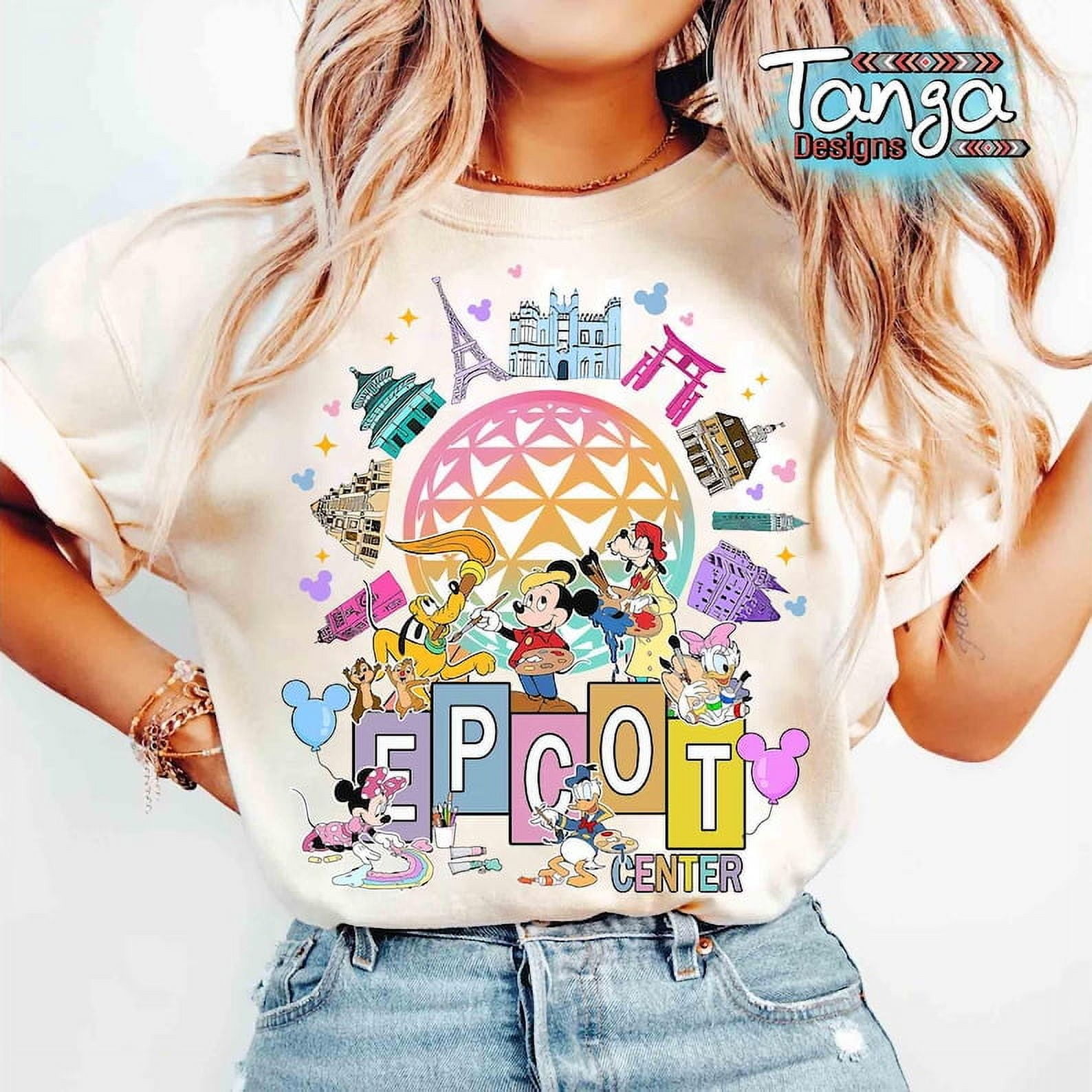 Epcot Center Mickey and Friends Artist Shirt, Disney Epcot ...