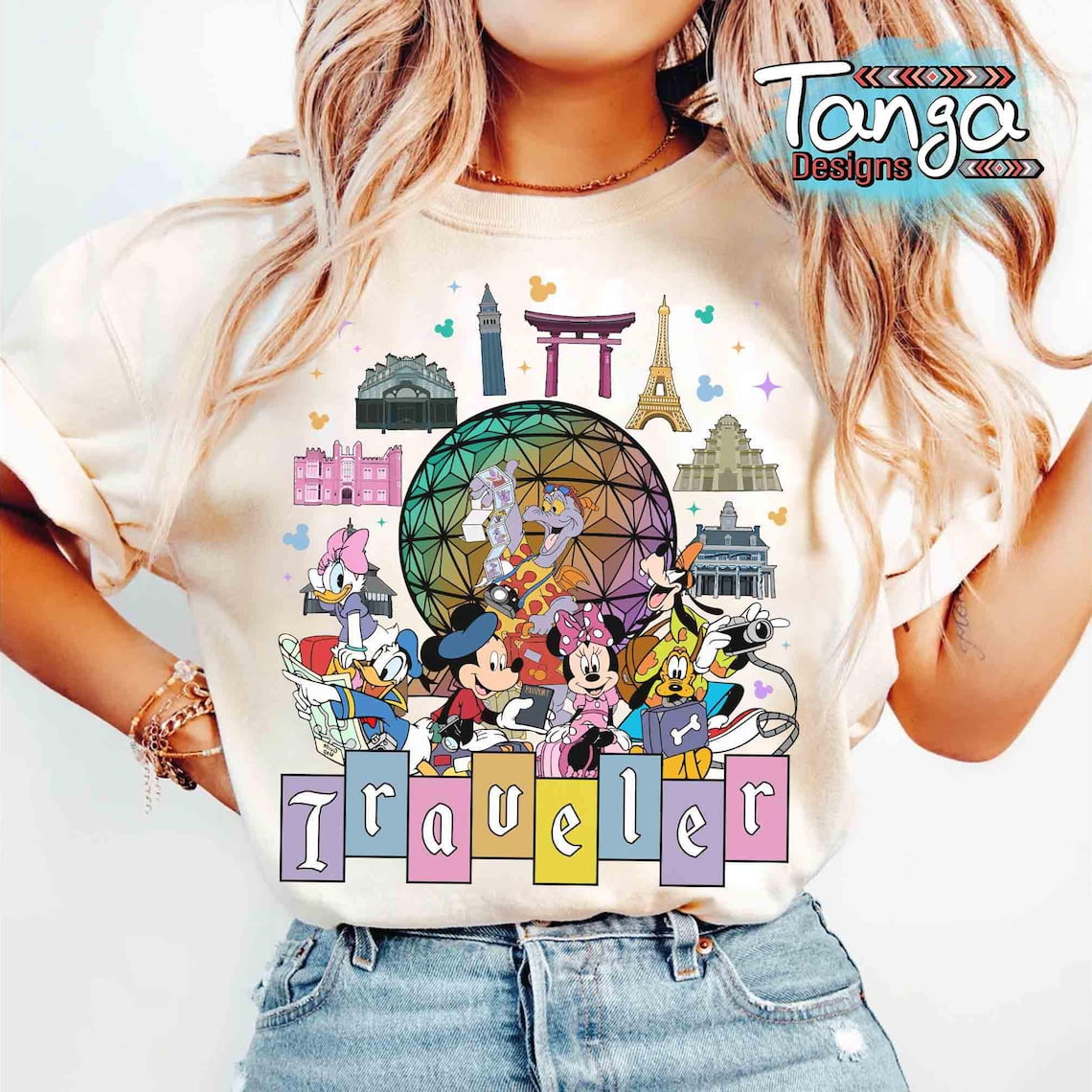 Epcot Center Mickey and Friends Traveler Shirt, Travel around the World ...