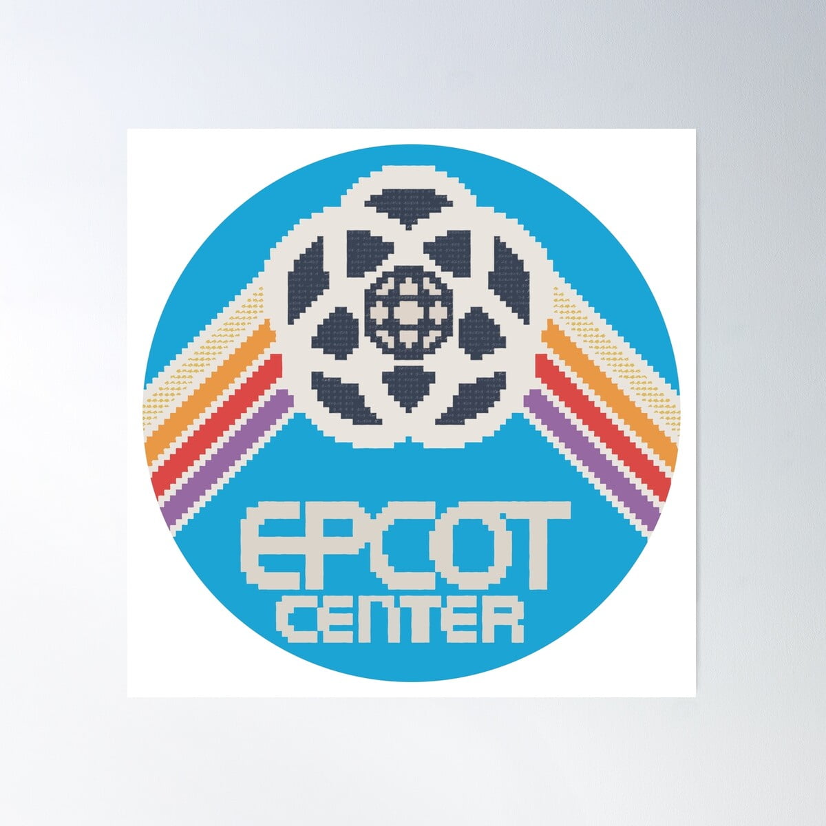 Epcot Center - Retro Logo Poster Wall Art, Modern Wall Decor For Living ...