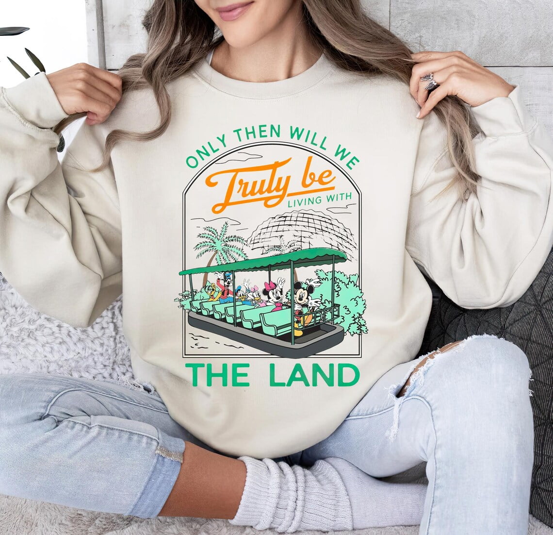 Epcot Disney Theme Park Shirt, Mickey And Friends Living With The Land ...