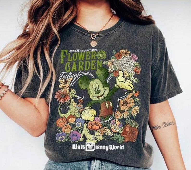 Epcot Flower & Garden Festival 2024 Comfort Colors Shirt, Mickey Minnie ...