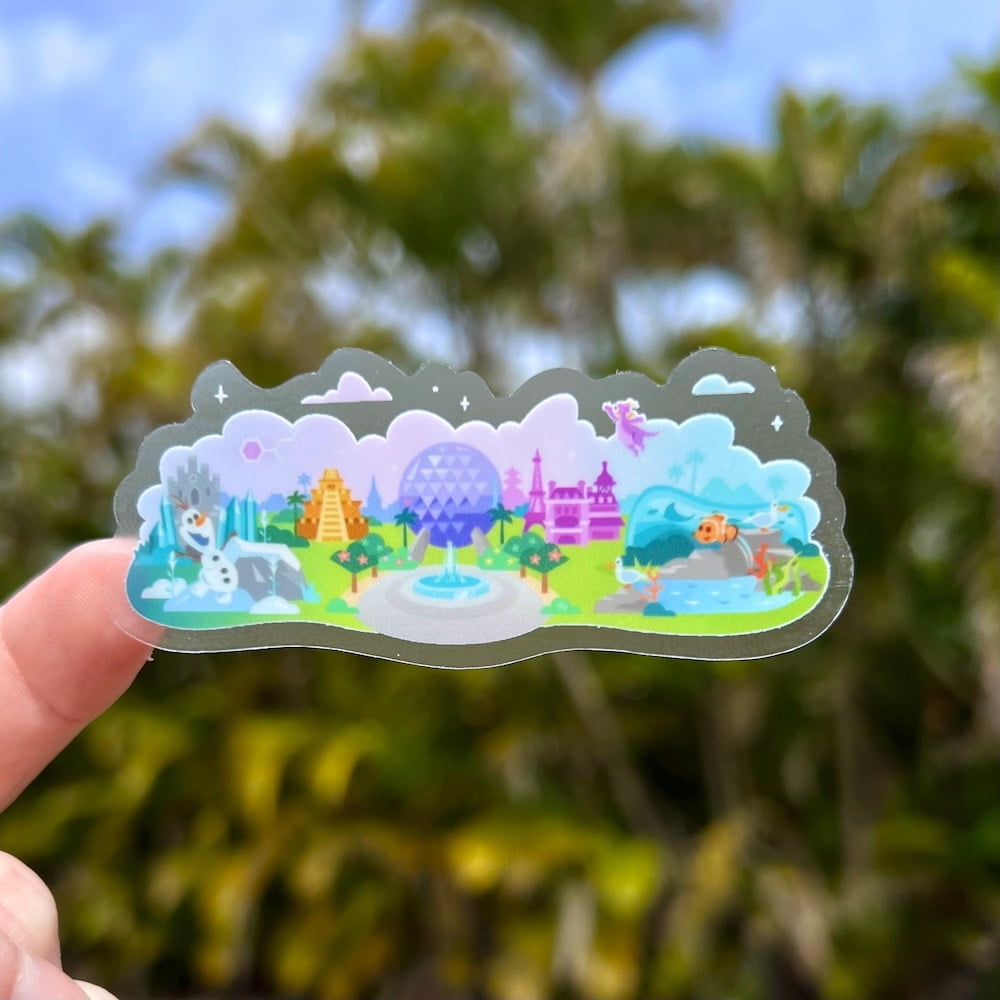 Epcot Wdw Disney World Parks Landmarks Transparent Sticker Great For ...