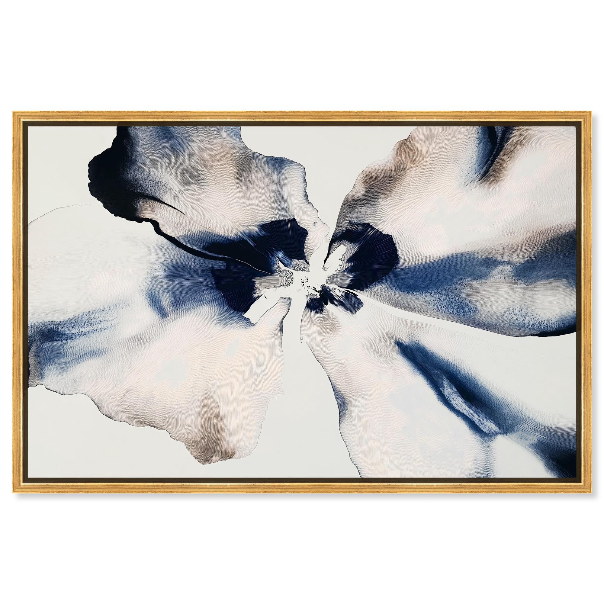 Ephemeral Beauty Canvas Modern Abstracts by Art Remedy, Gold Frame, 30 ...