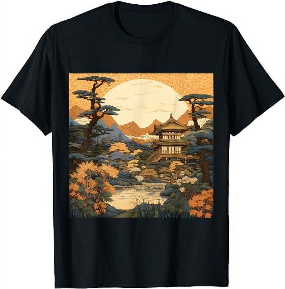 Ephemeral Tranquility Unveiling Zen Elegance Pavilion Glow T-Shirt ...