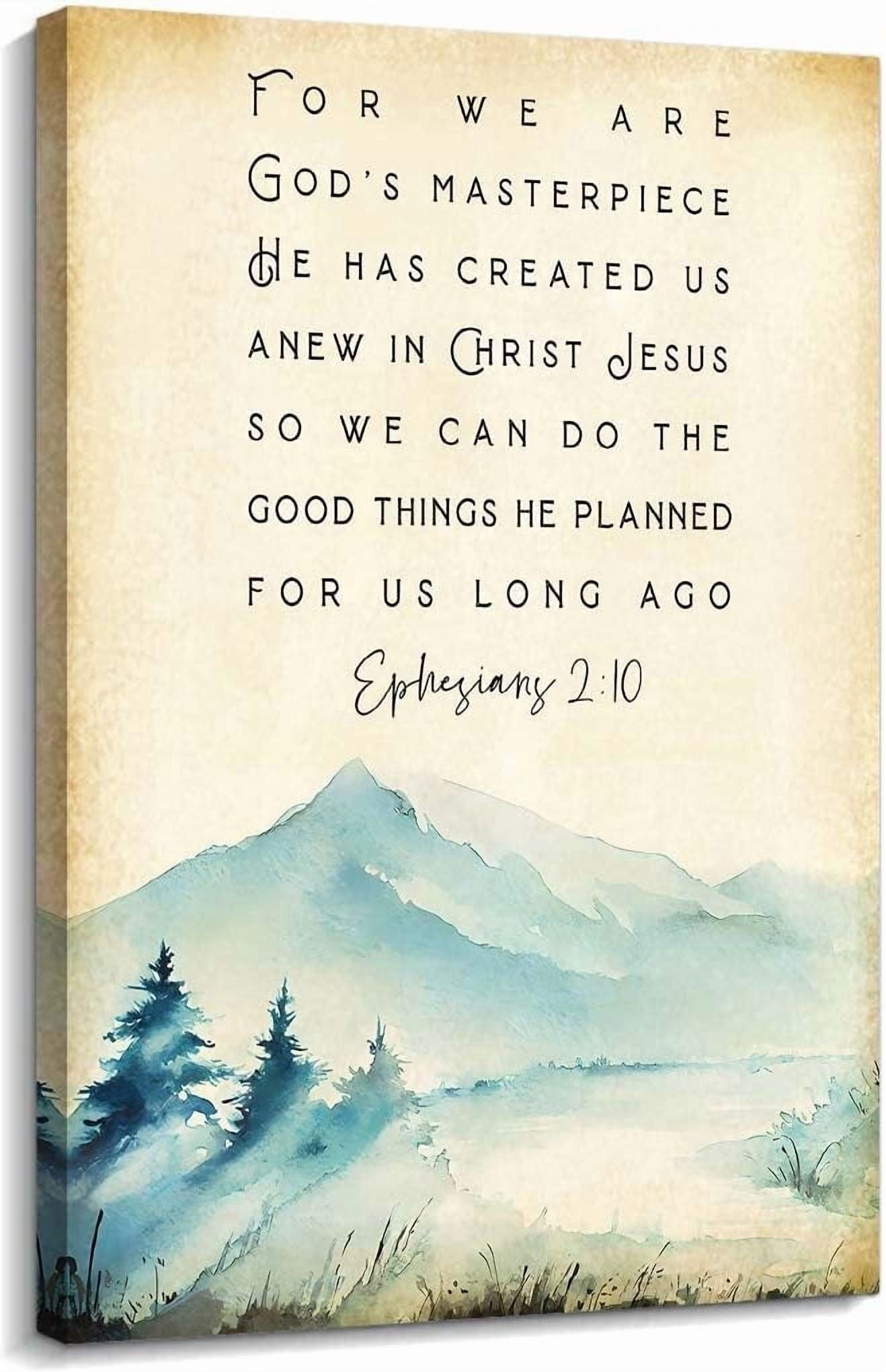 Ephesians 2 10 Bible Verse Wall-Art Scripture Posters Art Prints Home ...