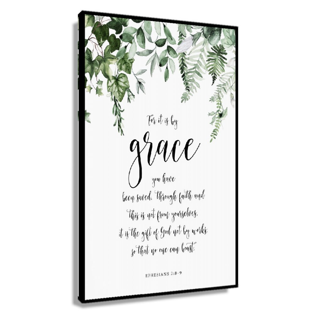 Ephesians 2 8-9 By Grace Bible Verse Wall Art, Scripture Printable Wall ...