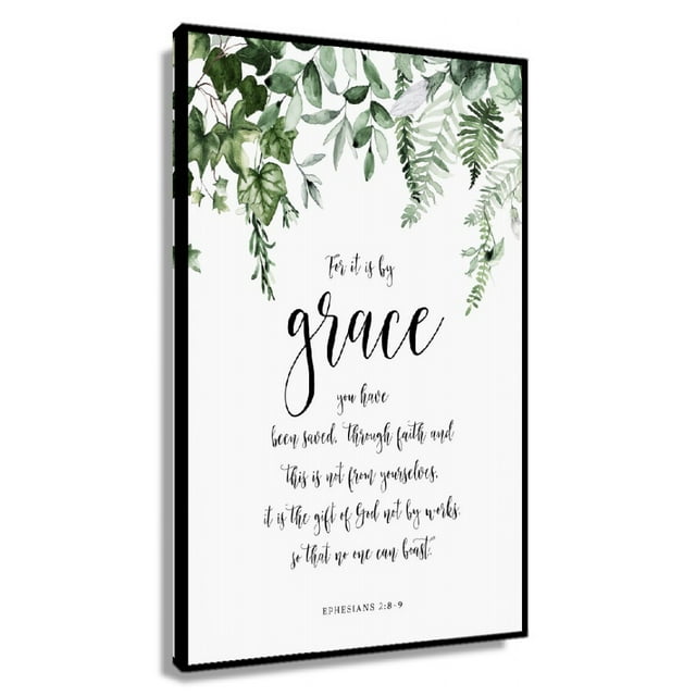 Ephesians 2 8-9 By Grace Bible Verse Wall Art, Scripture Printable Wall ...