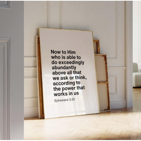 Ephesians 3 20 God Is Able Scripture Wall Art, Unframed Canvas Size ...