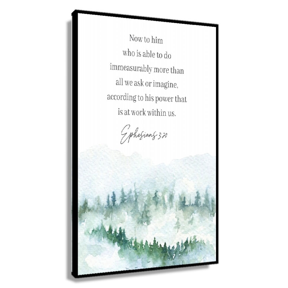 Ephesians 3 20 To Him Who Is Able Watercolor Bible Verse Wall Art Print ...