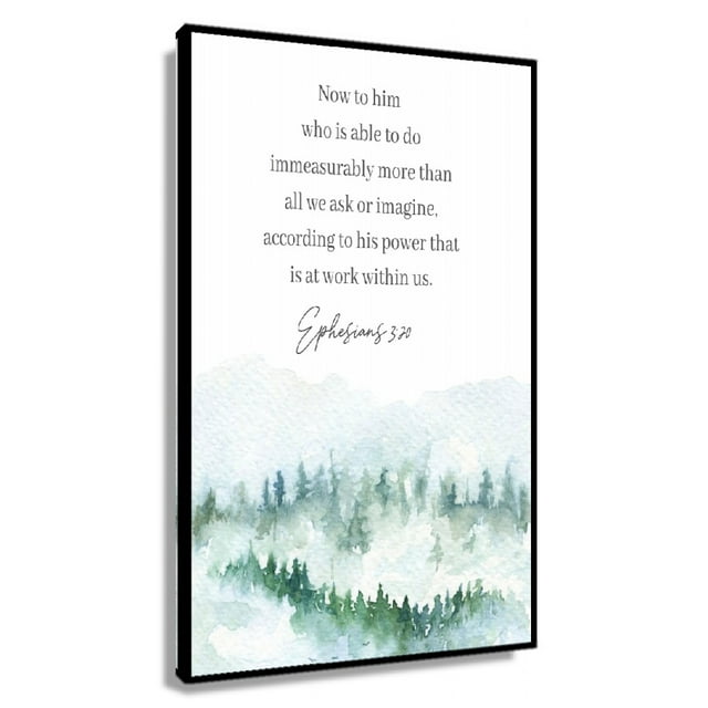 Ephesians 3 20 To Him Who Is Able Watercolor Bible Verse Wall Art Print ...
