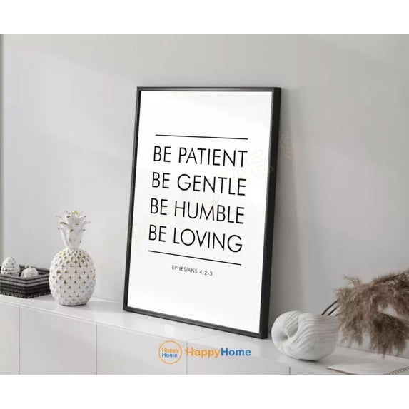 Ephesians 42-3 Bible Verse Print Scripture Wall Art Christian Home ...