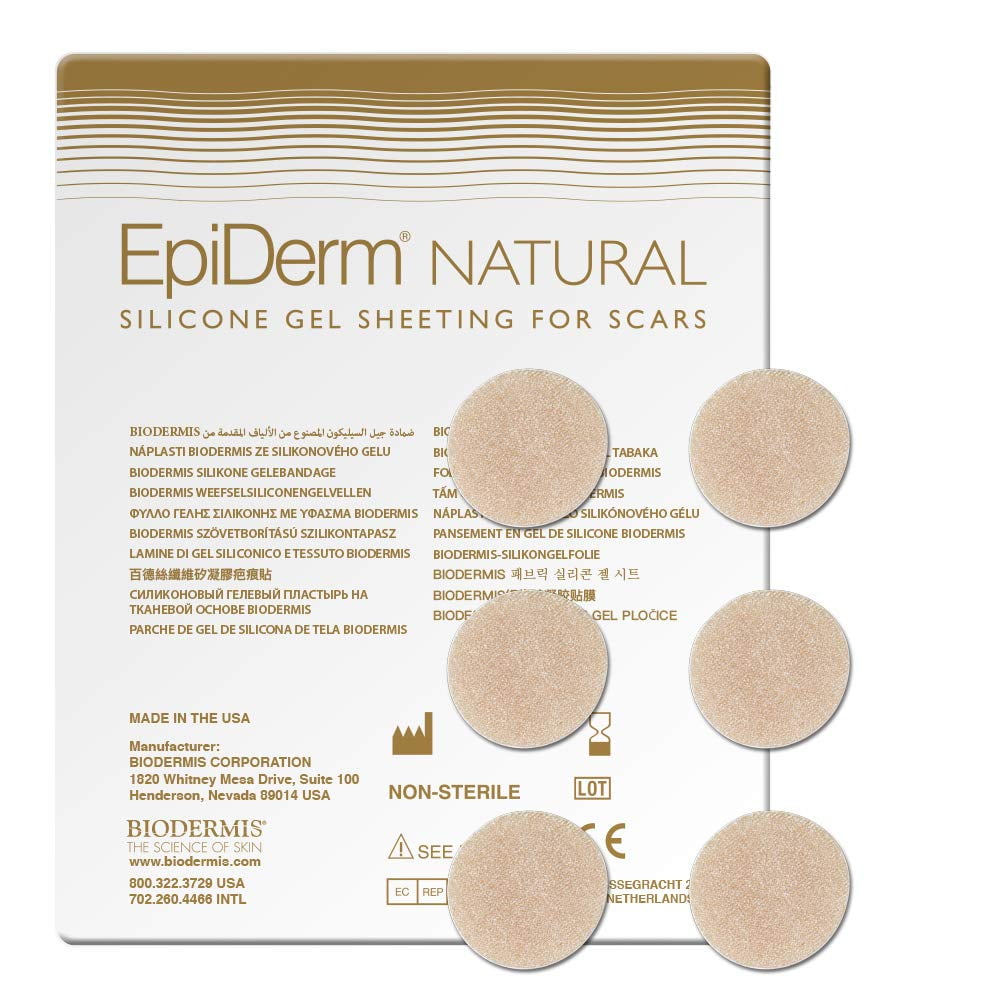 Epi-Derm Epi-Tabs (6) (Fabric AIF4 Circles) Silicone Scar Sheets from ...