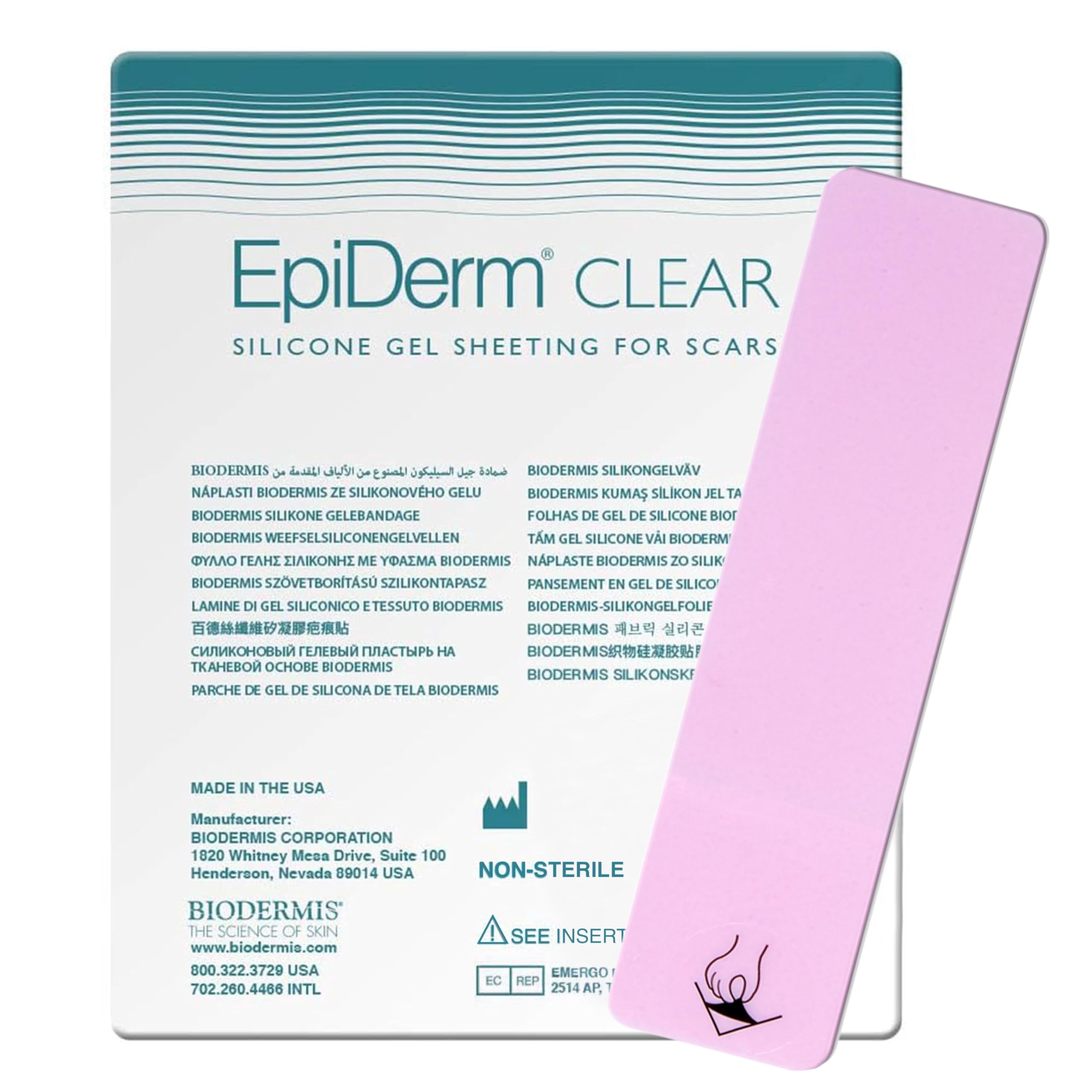 EpiDerm Silicone Gel Scar XEF1 Strips - Premium Silicone Scar for ...