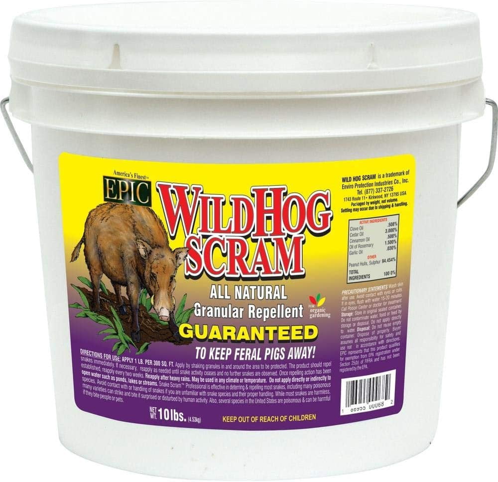 Epic Wild Hog Scram Repellent Granules, Natural Deterrent - 10 Lbs ...
